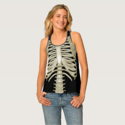 Ladies Halloween Party Costume Skeleton Ribs Tank Top | Zazzle
