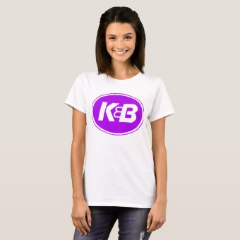 Ladies K&B Purple on Gold T-Shirt | Zazzle