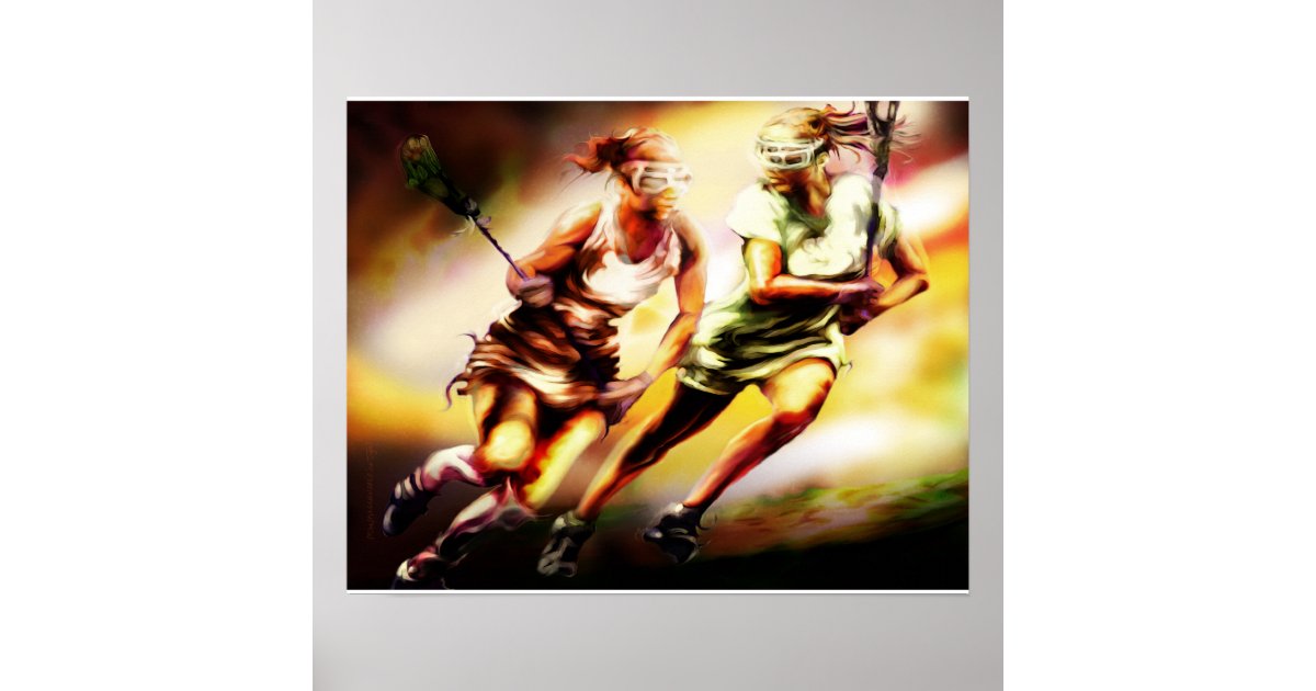 Ladies Lacrosse Poster | Zazzle