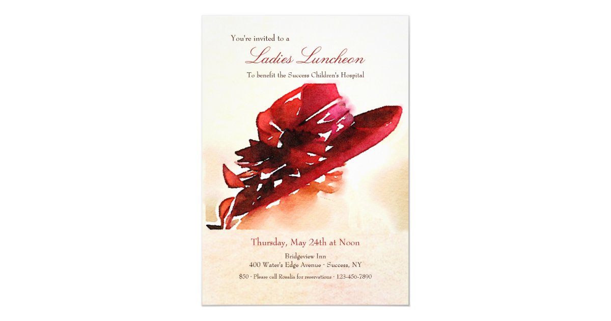 Ladies Luncheon Fundraiser Invitation | Zazzle.com
