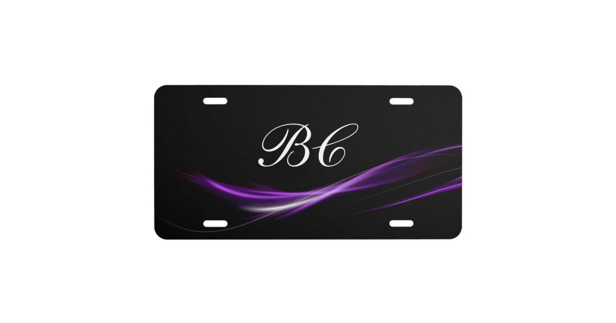 Ladies Monogram Unique License Plate | Zazzle