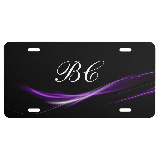 Ladies Monogram Unique License Plate | Zazzle