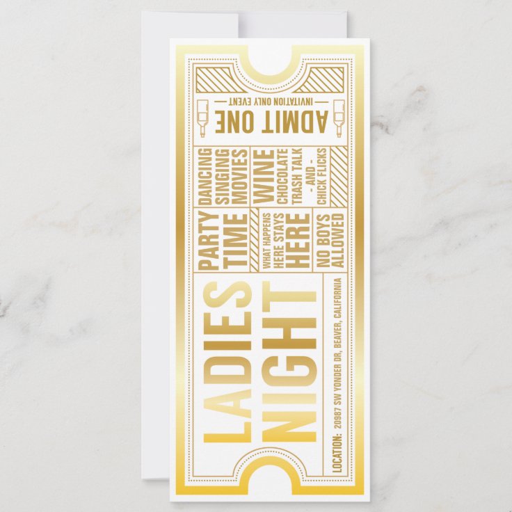 Ladies Night fully customizable invitation | Zazzle