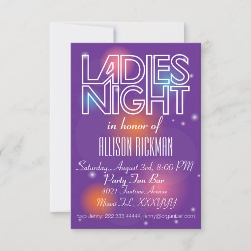 Ladies Night invitation design | Zazzle