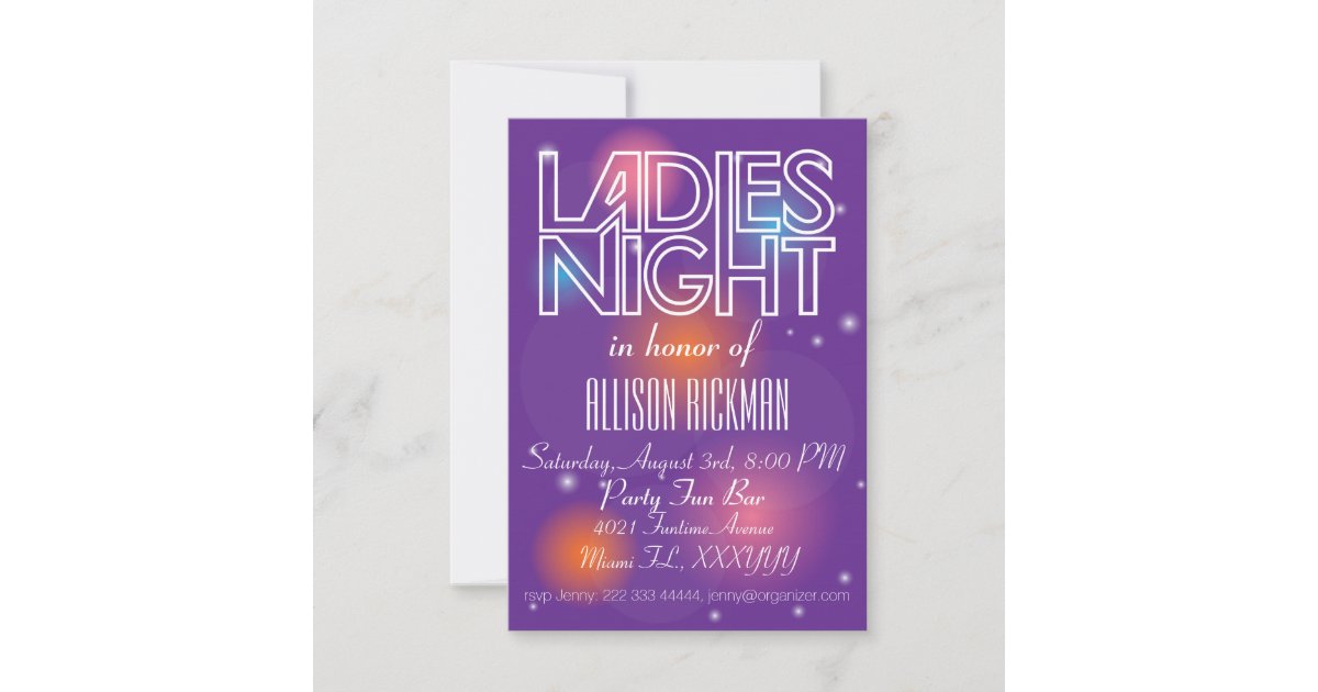 Ladies Night invitation design | Zazzle