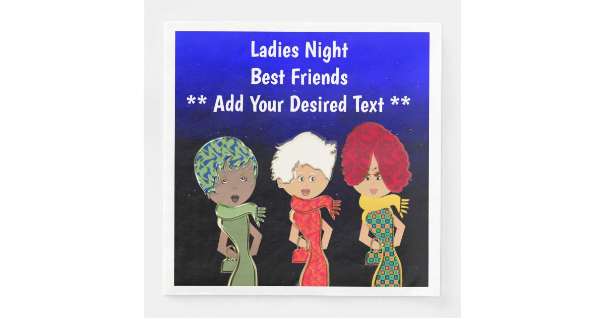 Ladies Night Paper Napkins | Zazzle