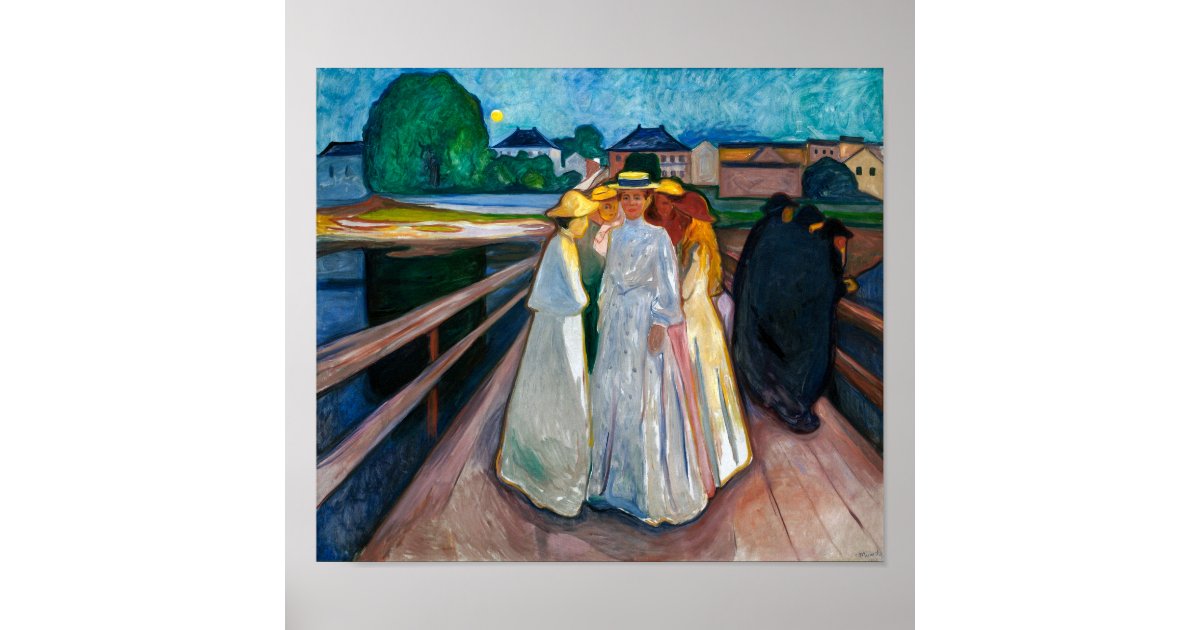 Ladies on the Bridge | Edvard Munch | Poster | Zazzle