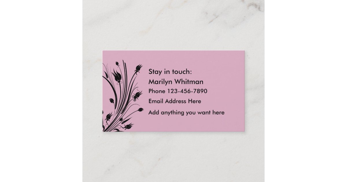 Ladies Personal Contact Cards | Zazzle.com