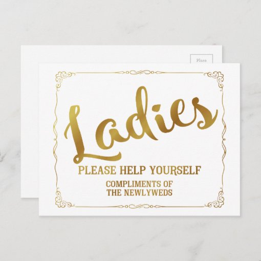 Ladies please help yourself compliments postcard | Zazzle