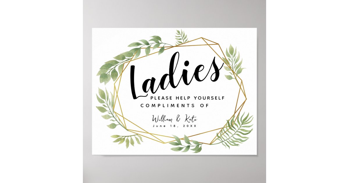 ladies restroom sign - toiletries basket Crystal | Zazzle