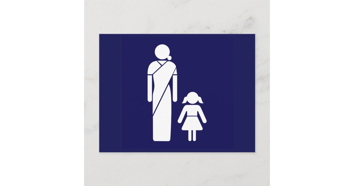Ladies' Toilet Sign, India Postcard | Zazzle