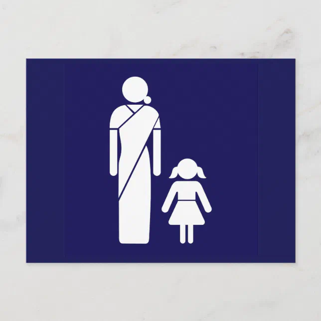 Ladies' Toilet Sign, India Postcard | Zazzle