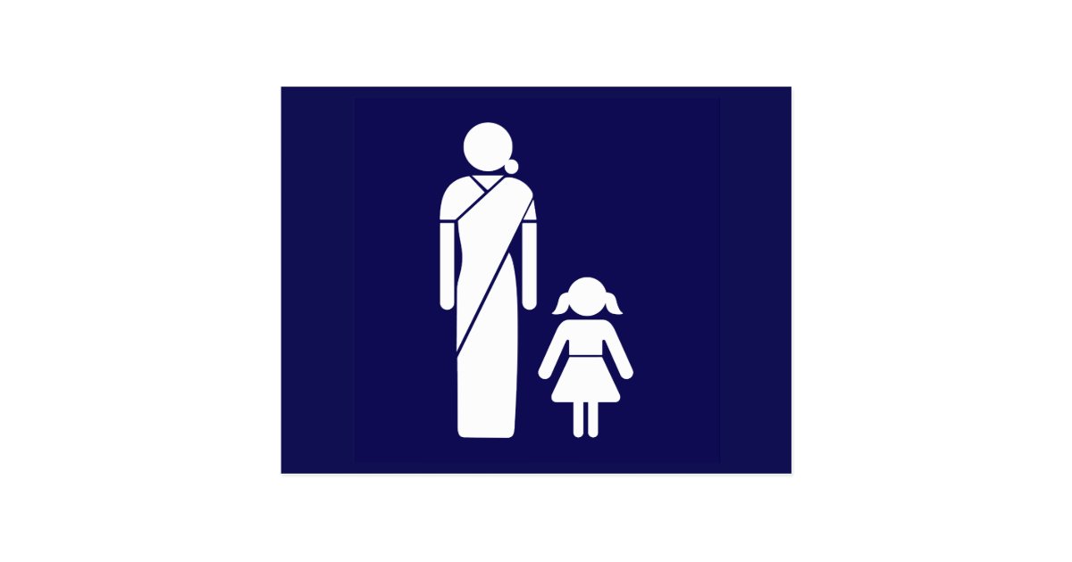 Ladies' Toilet Sign, India Postcard | Zazzle.com