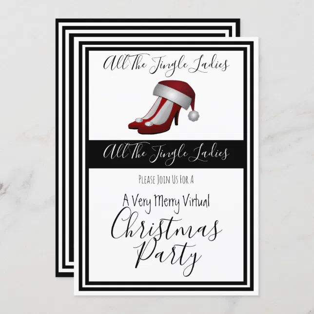 Ladies Virtual Holiday Party Invitation | Zazzle