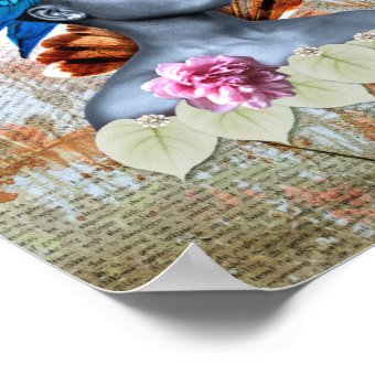 Lady Bird Digital Collage Poster | Zazzle