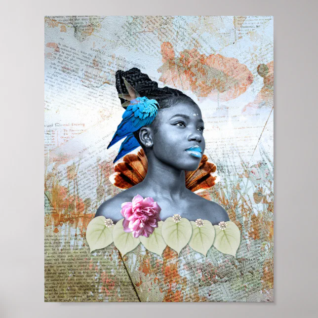 Lady Bird Digital Collage Poster | Zazzle