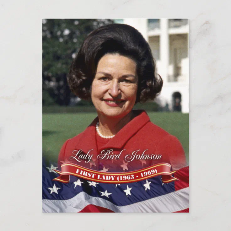 Lady Bird Johnson, First Lady of the U.S. Postcard | Zazzle