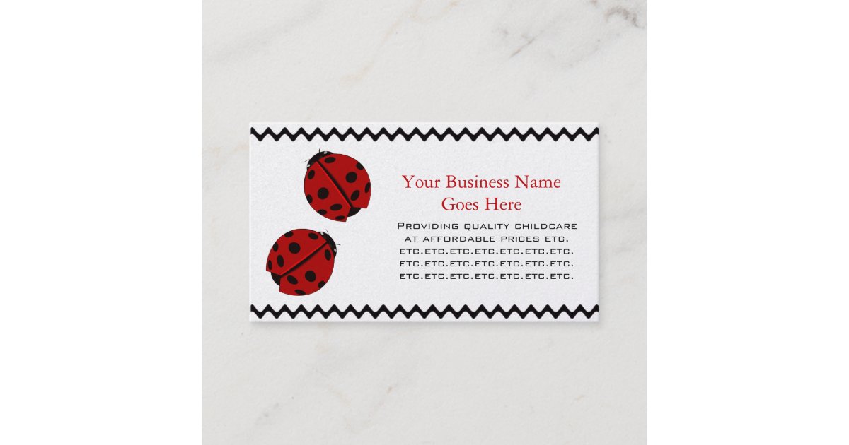 Lady Bug Business Card | Zazzle