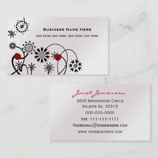 Lady Bug Business Cards | Zazzle
