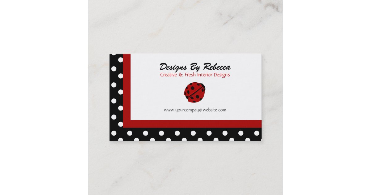 Lady Bug Business Cards | Zazzle