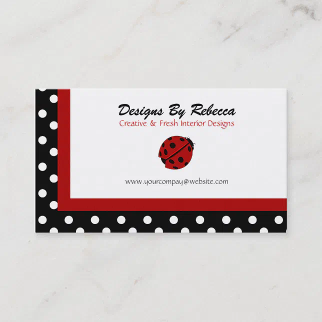 Lady Bug Business Cards | Zazzle