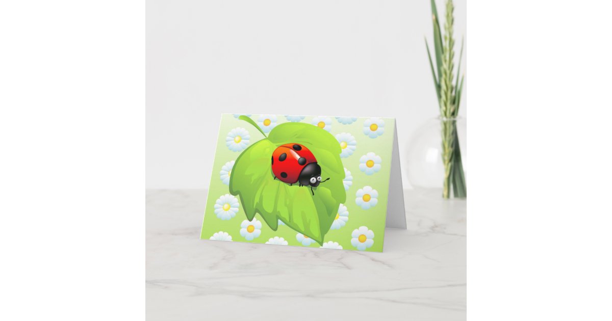 Lady Bug Easter Greeting Card | Zazzle
