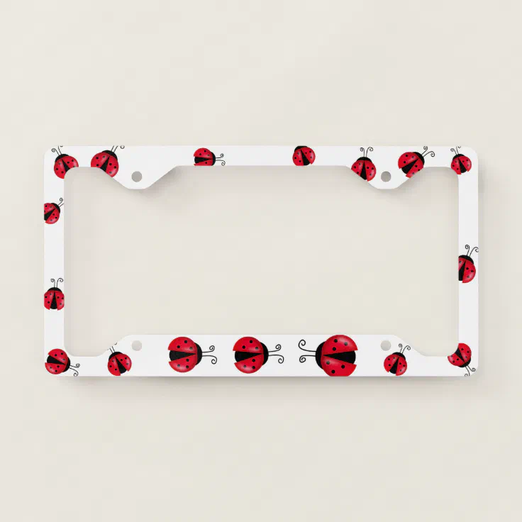 Lady Bug License Plate Frame | Zazzle
