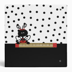 Lady Bug with Ruler Teacher's Class Planner Binder | Zazzle