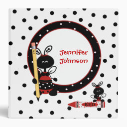 Lady Bugs and Polka Dots Teacher's Class Planner Binder | Zazzle