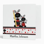 Lady Bugs with Pencil Teacher's Class Planner Binder | Zazzle