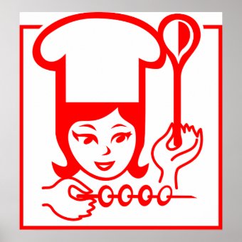 Lady Chef Poster | Zazzle