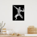 Lady Chrome Bodybuilder Pose Poster | Zazzle