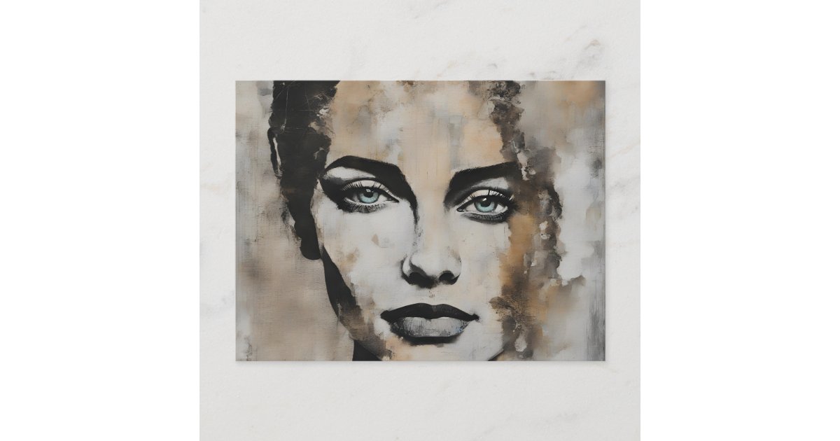 Lady Face Postcard | Zazzle