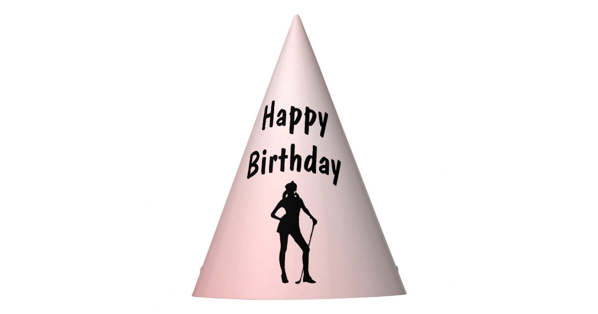 Lady Golf Birthday Party Hat | Zazzle