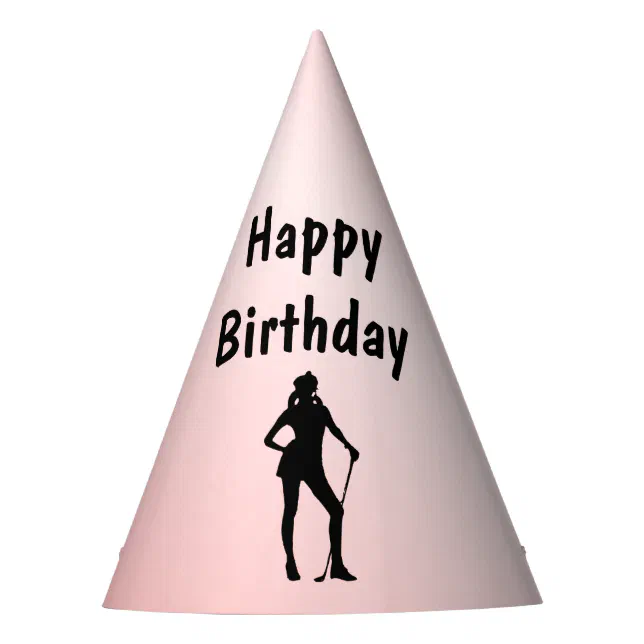 Lady Golf Birthday Party Hat | Zazzle