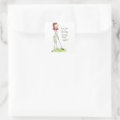 Lady Golfer Square Sticker | Zazzle