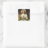 Lady Hamilton Praying Square Sticker | Zazzle