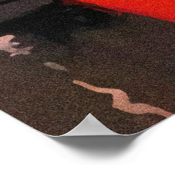 Lady In Red Dress Vintage Pulp Cover art Poster | Zazzle