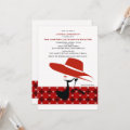Lady in Red Hat Invitation | Zazzle