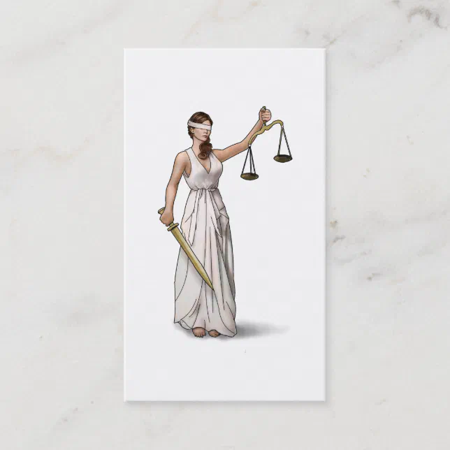 Lady Justice Business Card | Zazzle