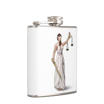 Lady Justice Hip Flask | Zazzle