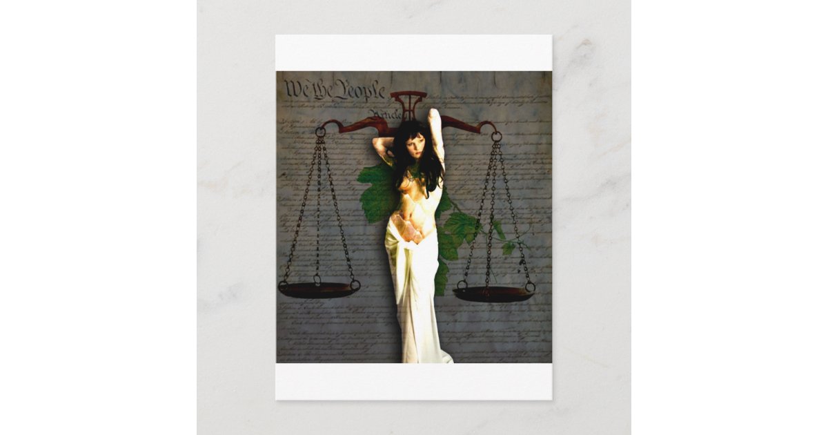 Lady Justice Postcard | Zazzle