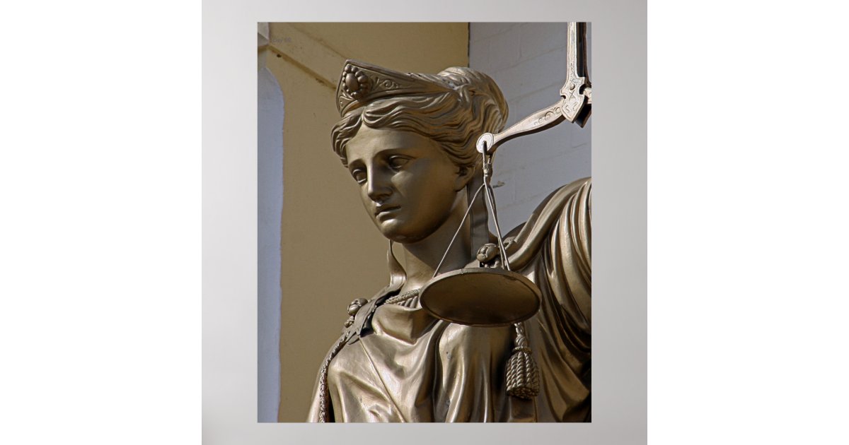Lady Justice Statue Poster | Zazzle