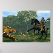 Lady Knight and the Dragon Poster | Zazzle