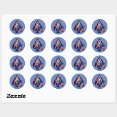 Lady Luck Classic Round Sticker | Zazzle
