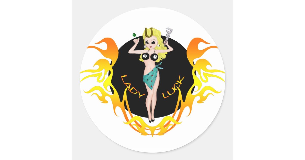 Lady Luck Stickers | Zazzle