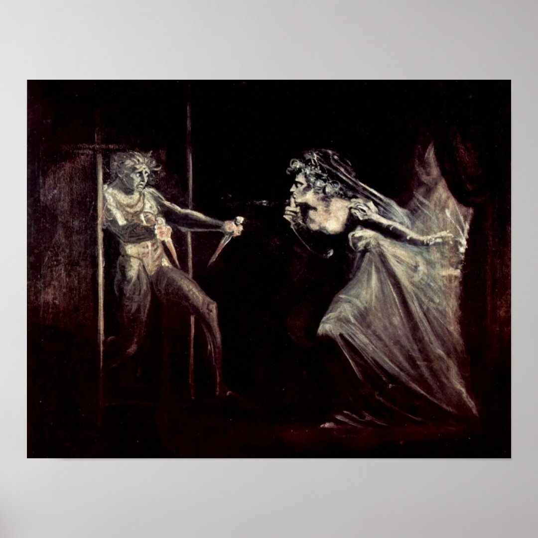 Lady Macbeth receives daggers by Henry Fuseli Poster | Zazzle