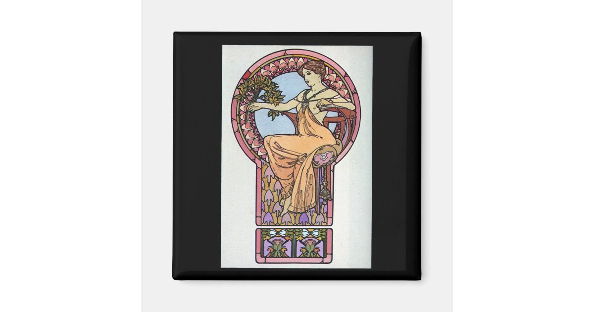 Lady on a Chair Magnet | Zazzle