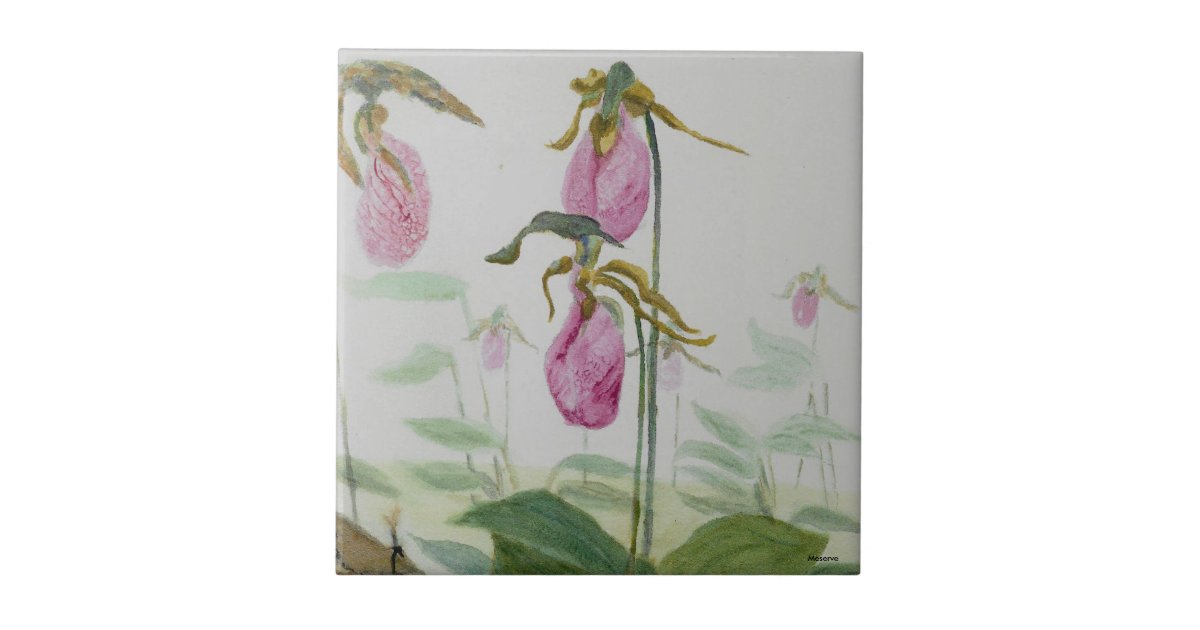 Lady Slipper Trivit Ceramic Tile | Zazzle