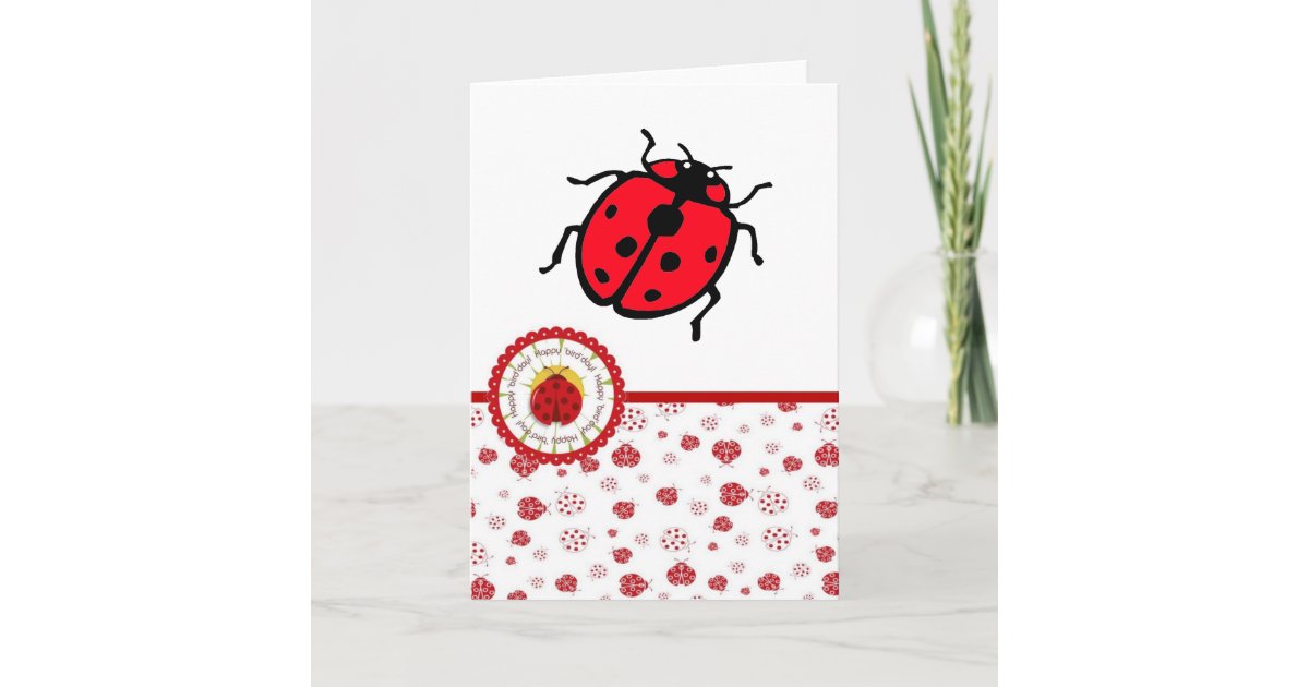 Ladybird - Birthday Card | Zazzle